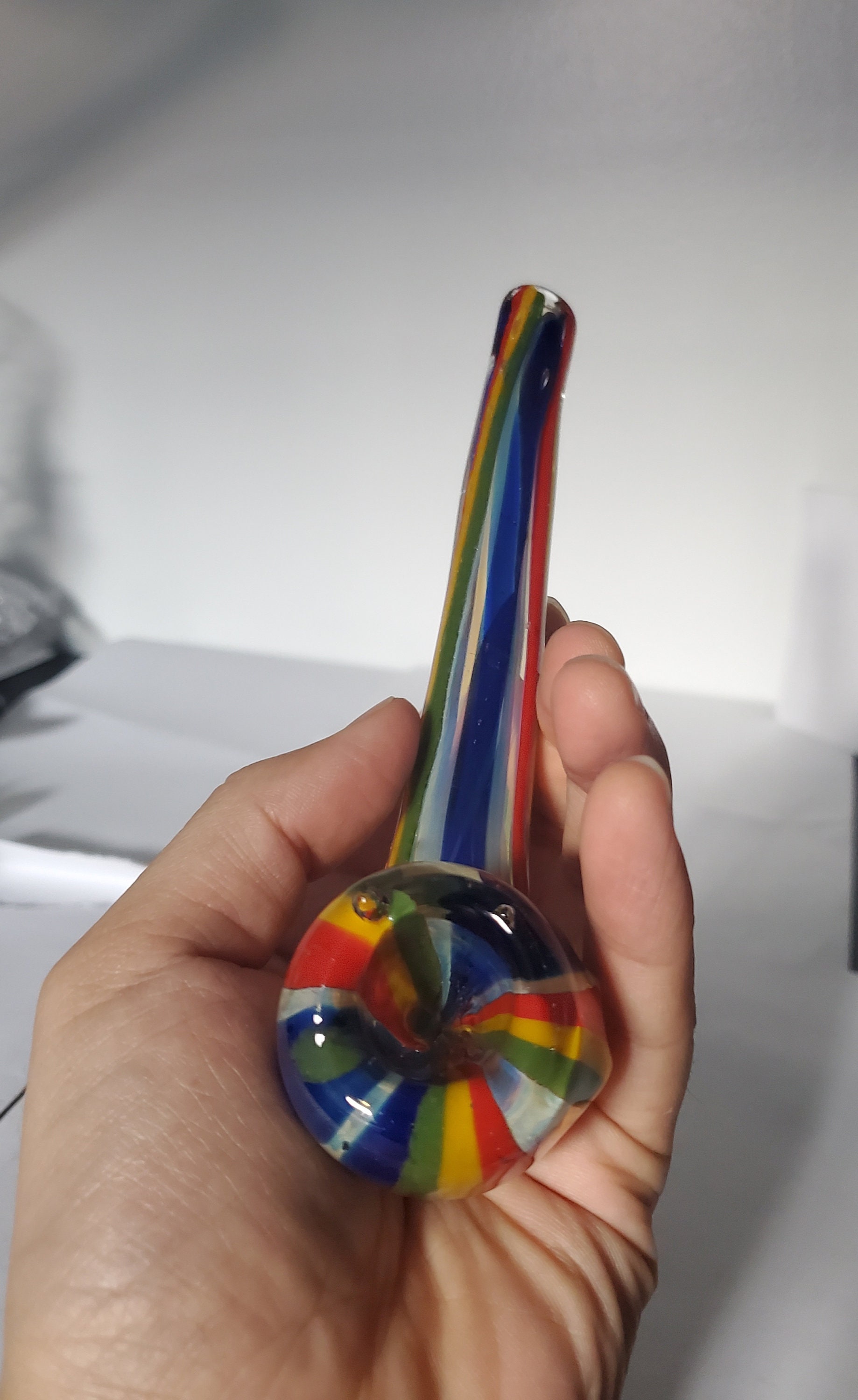 Rainbow Smoking Pipe, Pride Edition Handmade Glass Tobacco Pipe ...