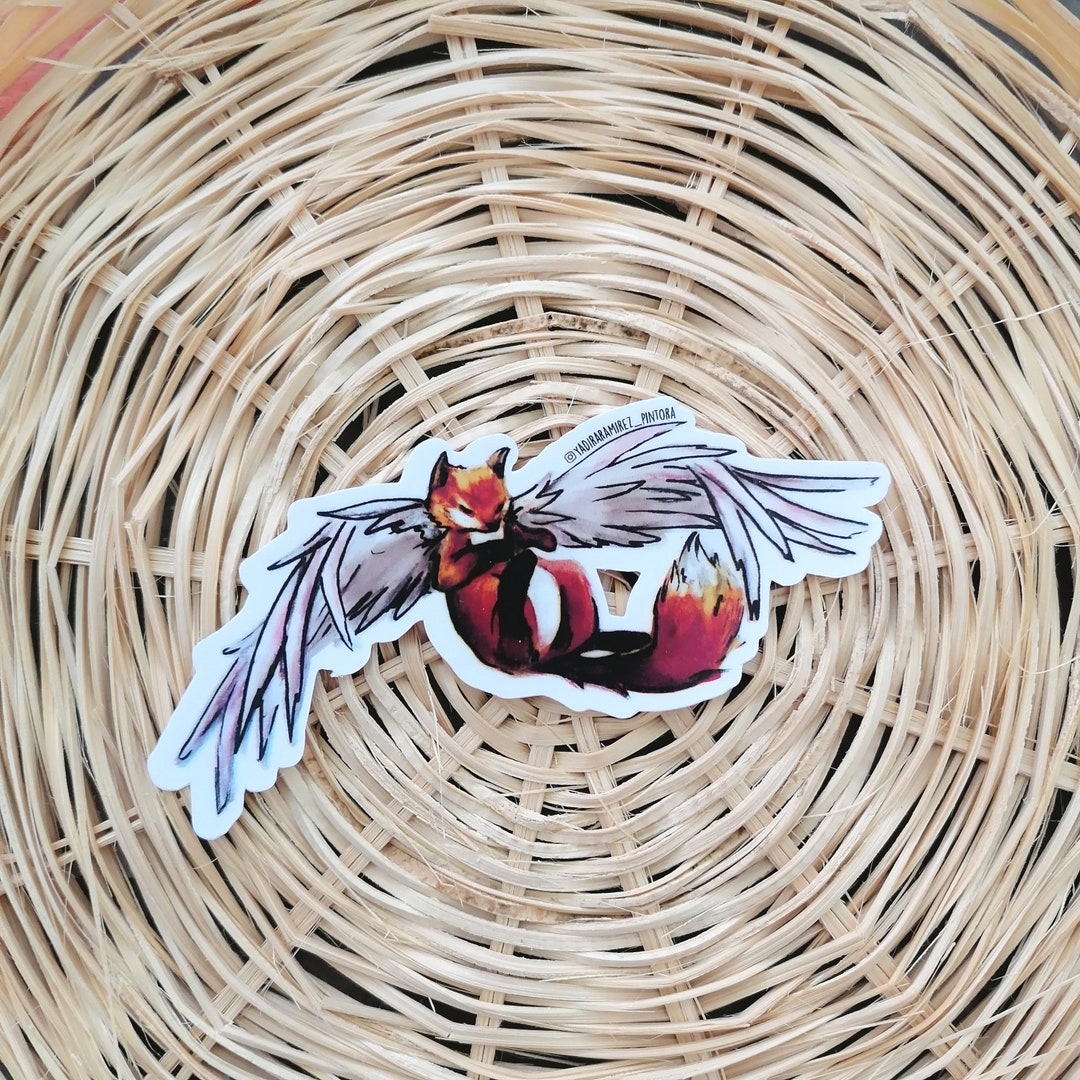 Sticker de zorro / calcomanía de zorrito volando - Etsy México