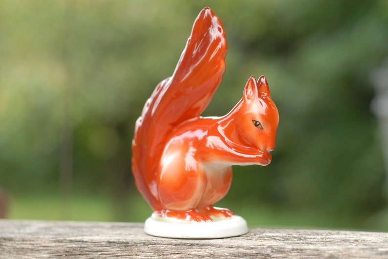 European Woodland Squirrel Vintage Collectible Hungarian Porcelain ...