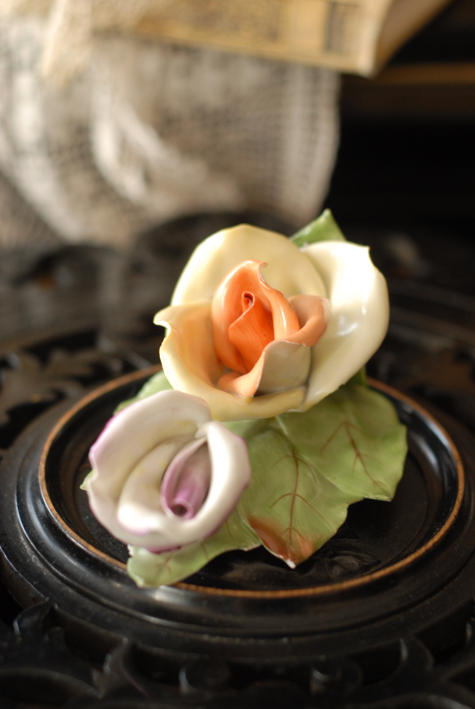 Vintage Aquincum Budapest Porcelain Roses - Etsy