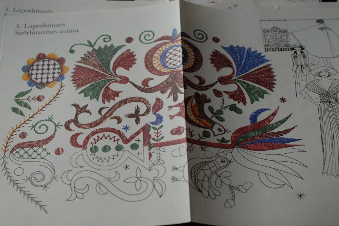 Hungarian Folk Embroidery Cross Stitch Pattern Collection, Patterns ...