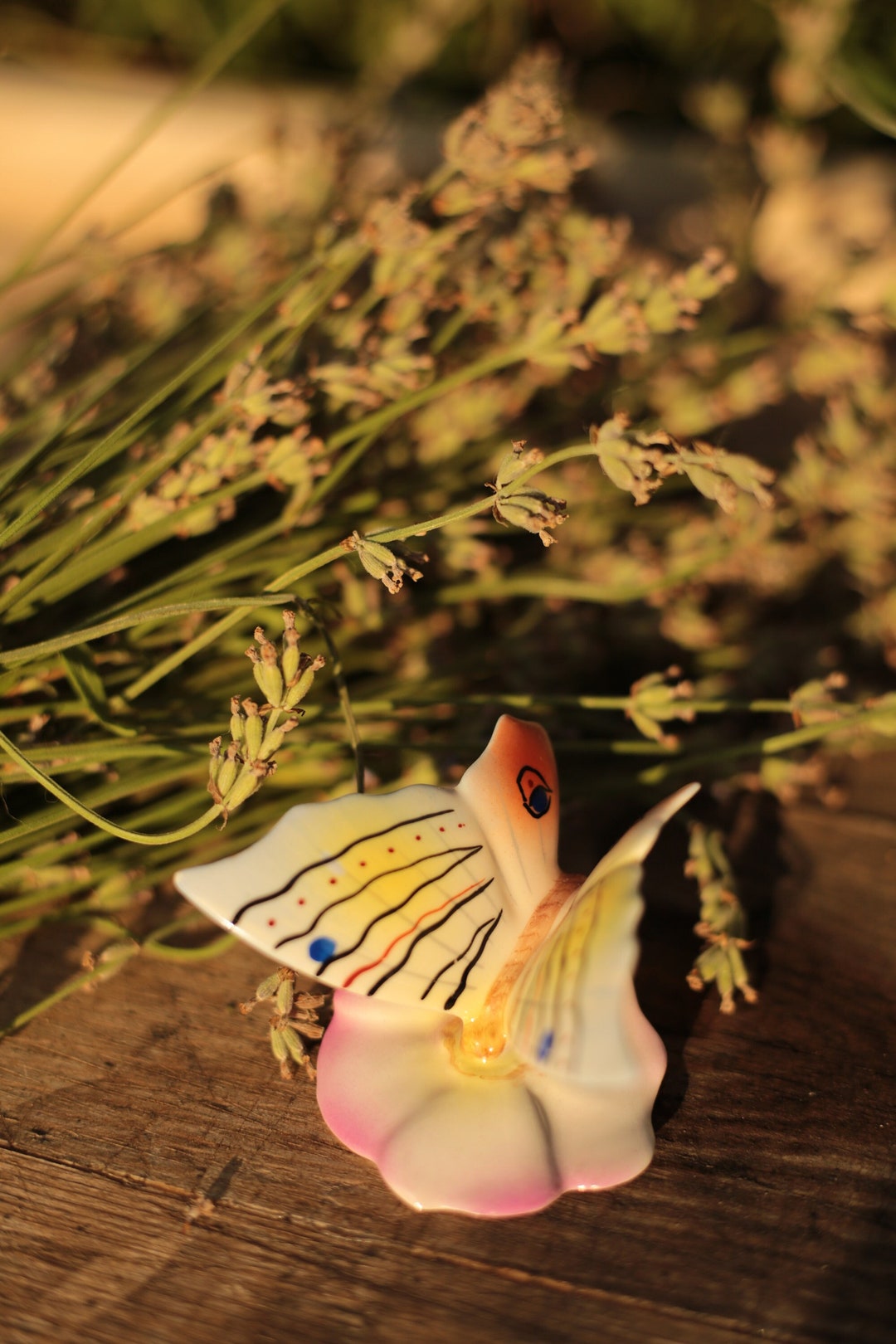European Vintage Porcelain Butterfly Figurine, Hungarian Vintage ...
