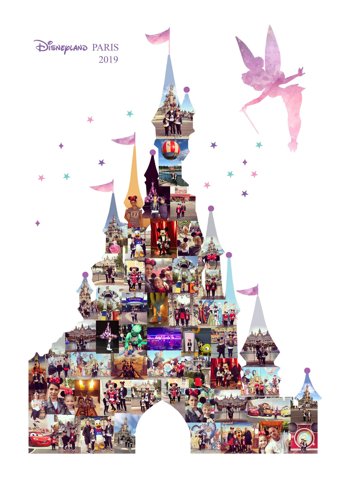 Disneyland Paris Castle Collage Photo Collage Disney Collage - Etsy UK