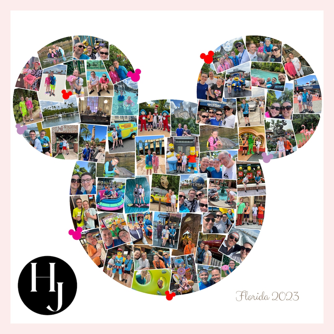 Mickey Mouse Head Collage, Photo Collage, Disney Collage, Disney ...