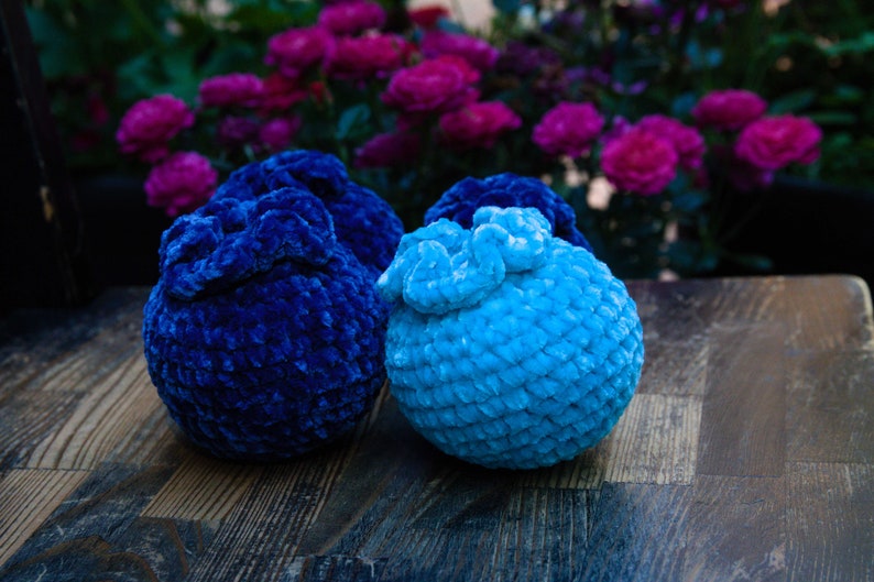 Blueberry Berry Plushie, Velvet Plush, Crochet Fruit - Etsy