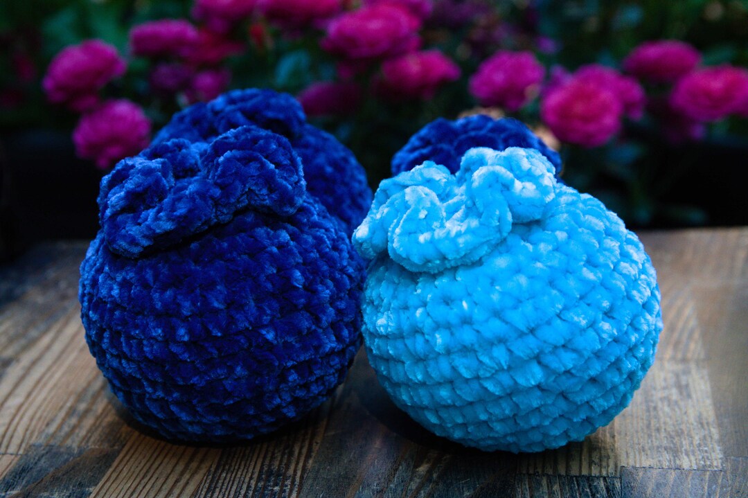 Blueberry - Berry Plushie, Velvet Plush, Crochet Fruit - Etsy