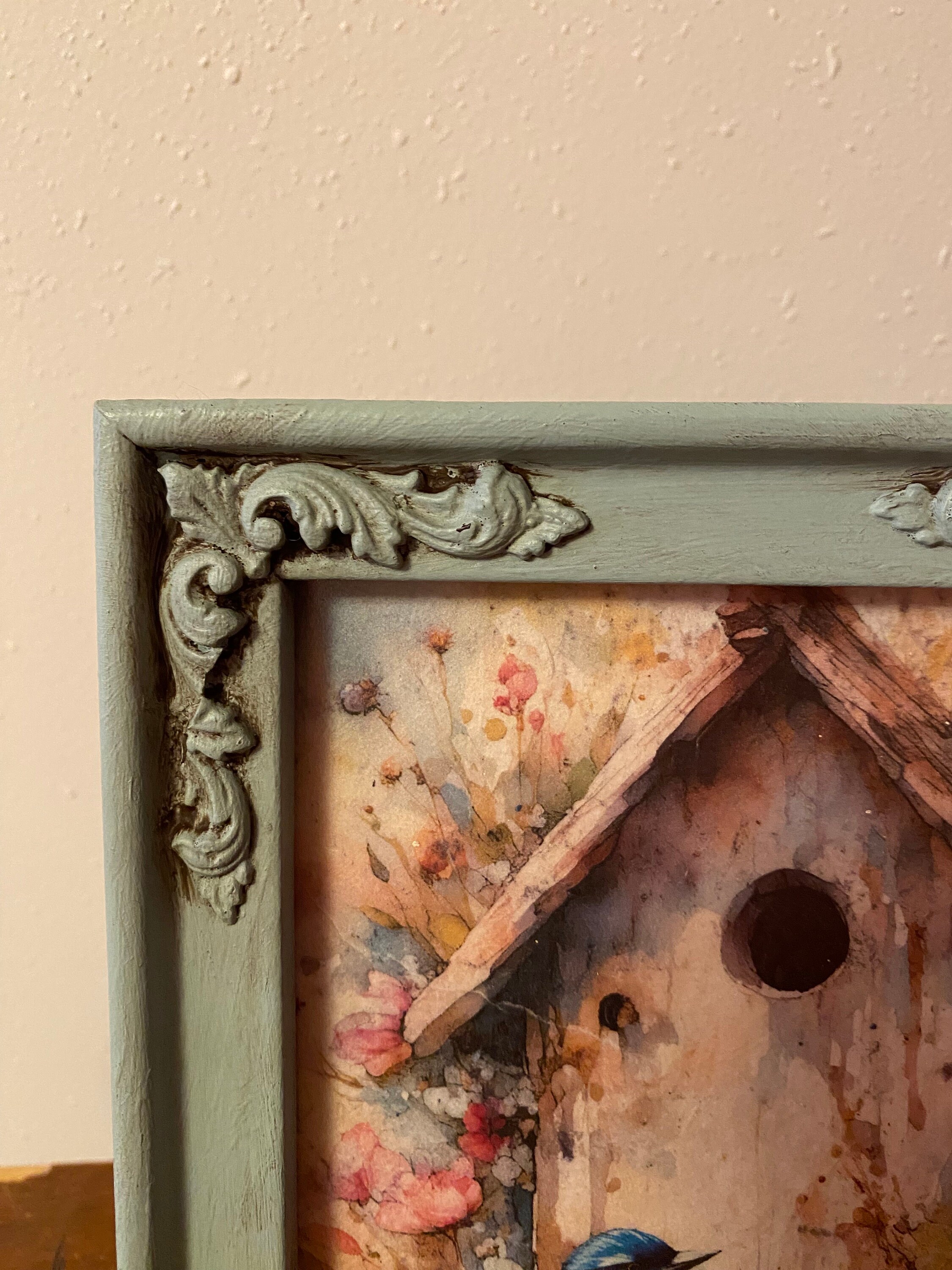 French Country-home Decor Birdhouse Frame - Etsy