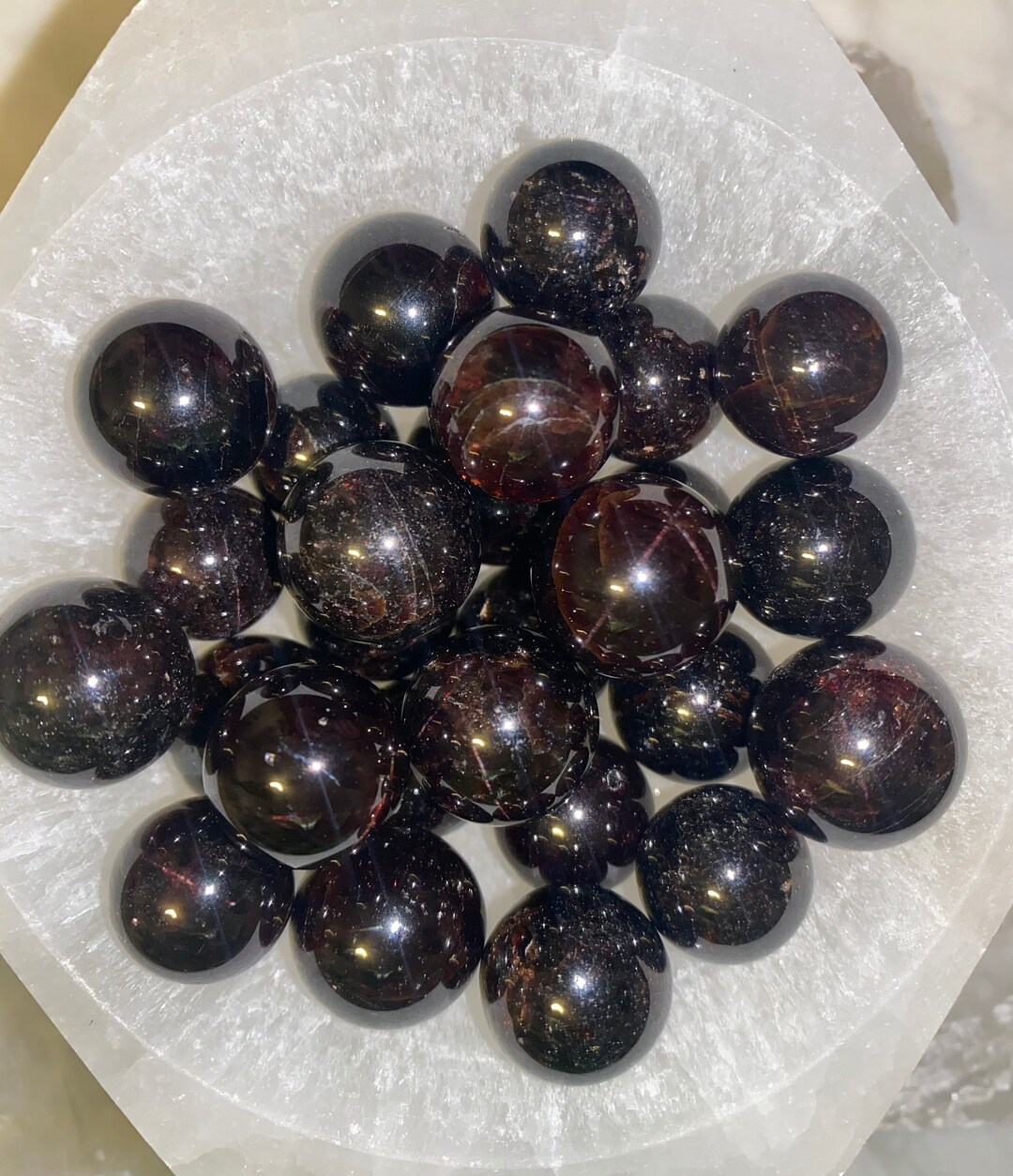 Star Garnet Mini Spheres - Etsy
