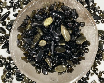 Obsidian Chips - Etsy