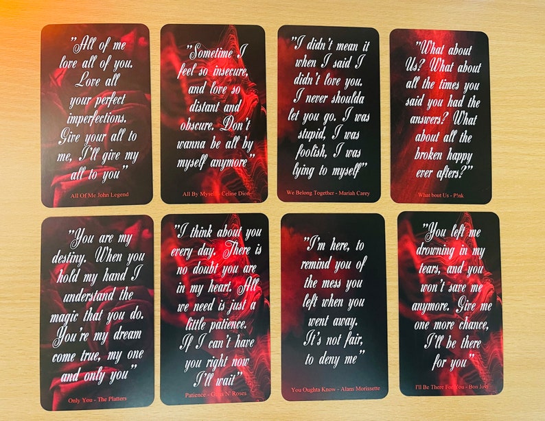 Songs of the Heart Oracle. Love Messages Oracle Cards With Popular Love ...