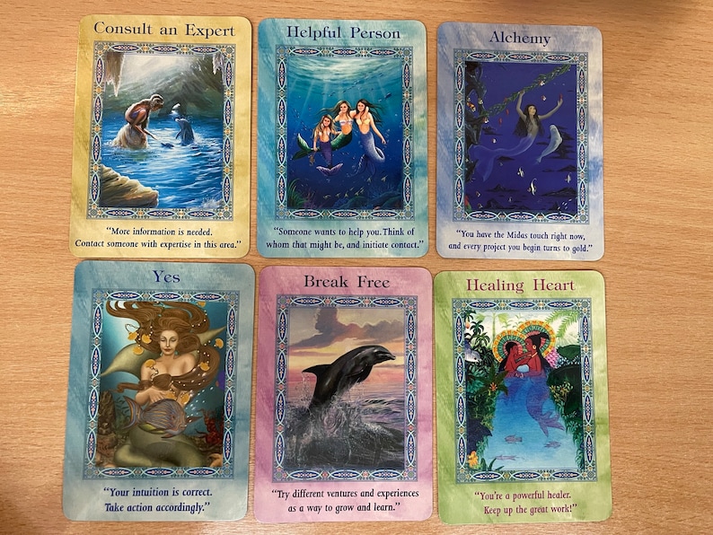 RARE Magical Mermaids and Dolphins Oracle Cards. Out of Print ORIGINAL ...