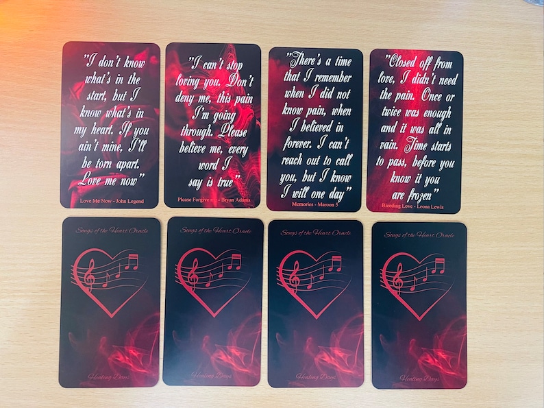 Songs of the Heart Oracle. Love Messages Oracle Cards With Popular Love ...