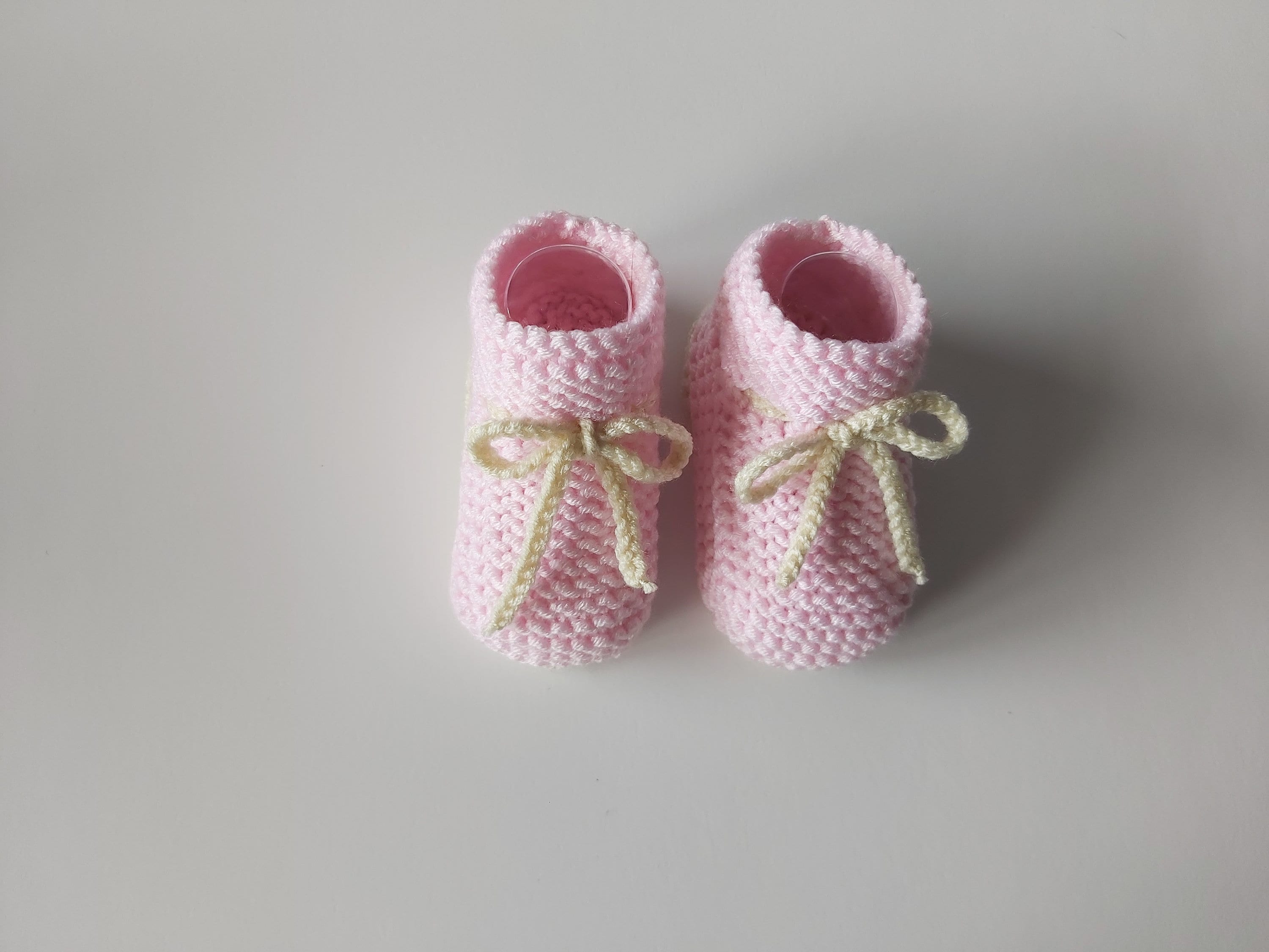 Botas de bebé tejidas a mano para recién nacido, 0-3, 3-6, 6-9 meses ...