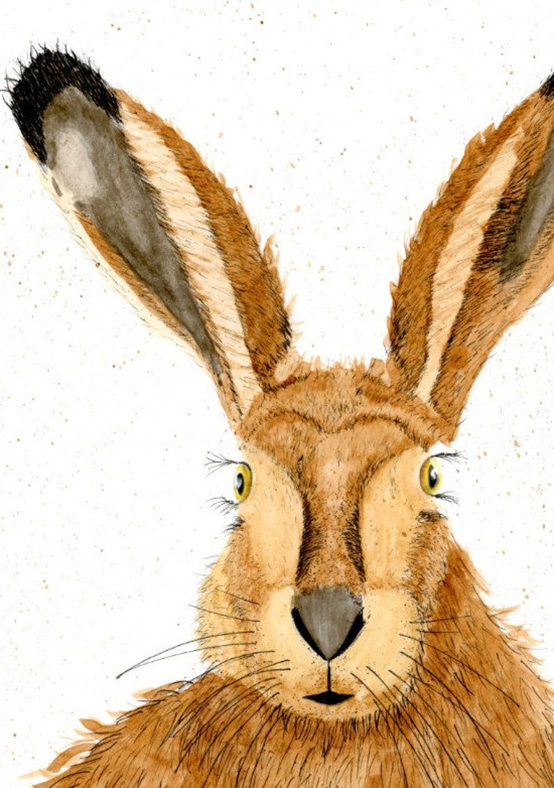Hare Giclee Print, Watercolour Hare, Hare Painting, Country Home Art ...