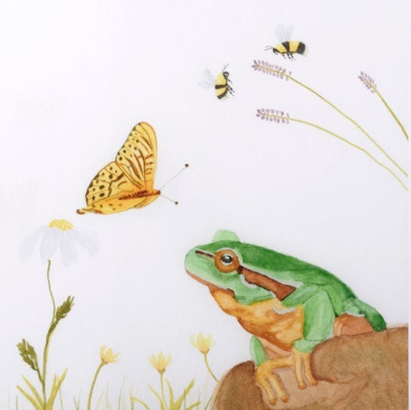 Frog and Toadstool Print, Cottagecore Art, Frog Gift for Mum ...