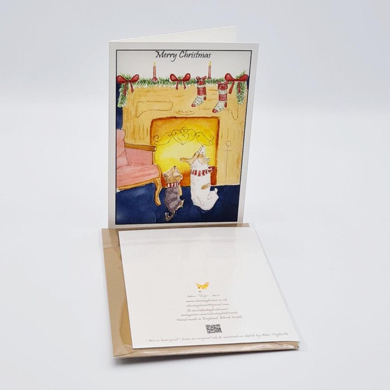 Funny Animal Christmas Cards Pack, Xmas Wildlife Art Greetings ...