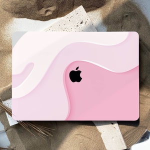 Pink Cream MacBook Shell Case Decal Cover for New MacBook M1 Pro 13 14 ...