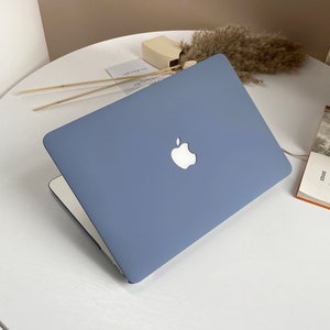 Blue Matte Unique MacBook Shell Case Decal Cover for New MacBook M1 Pro ...