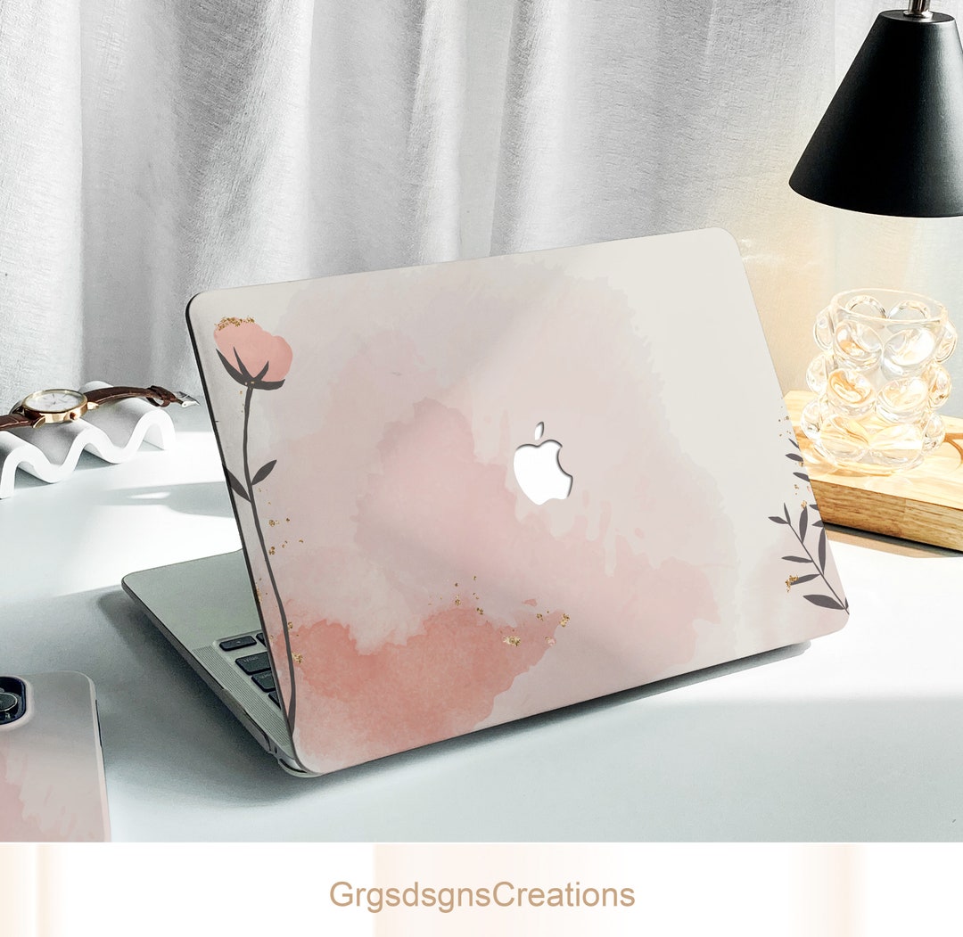 Pink Halo Flowers MacBook Shell Case Decal Cover for New MacBook M1 Pro ...