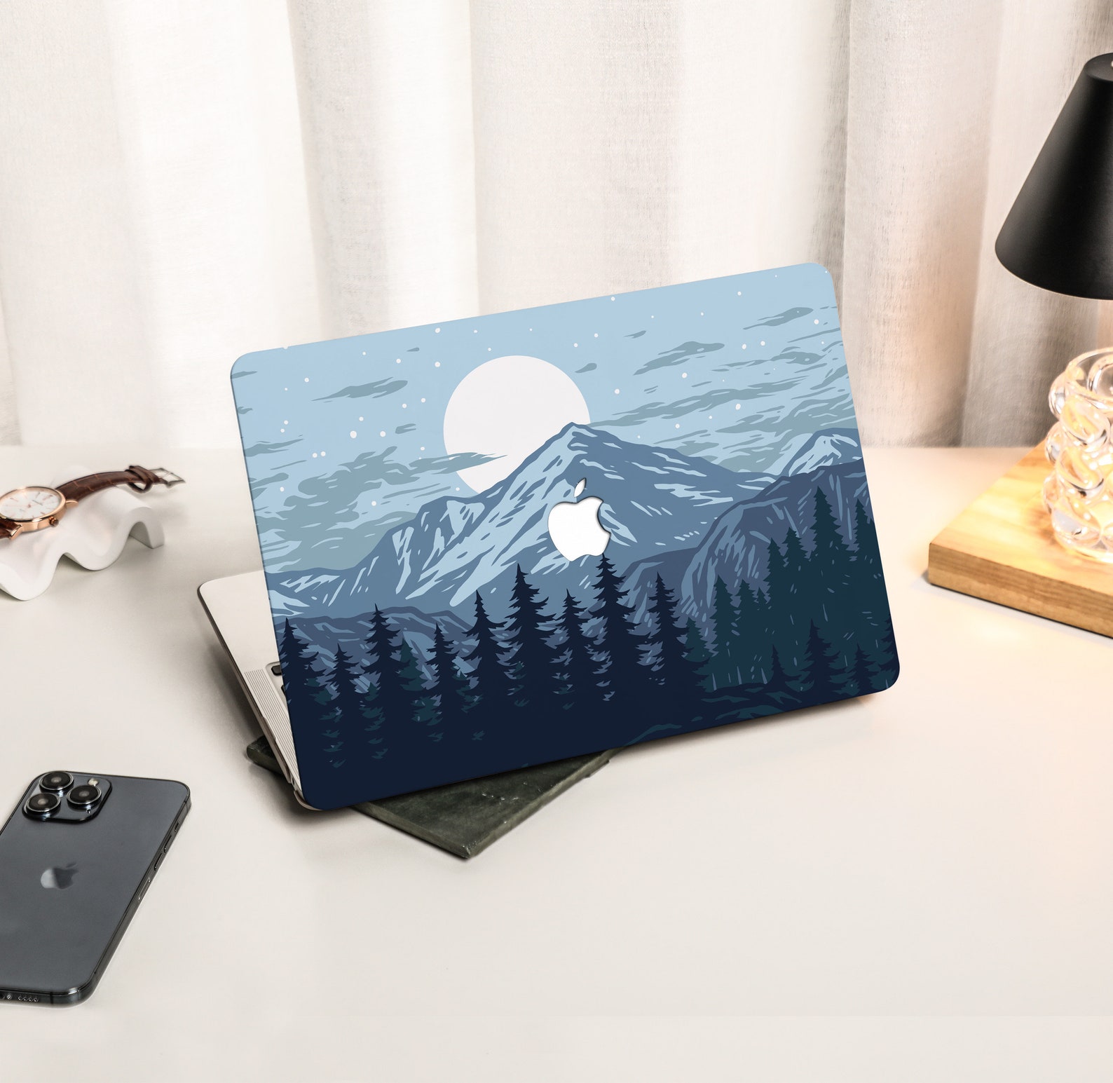 Bright Moon on the Peak MacBook Shell Case Decal Cover for New MacBook ...