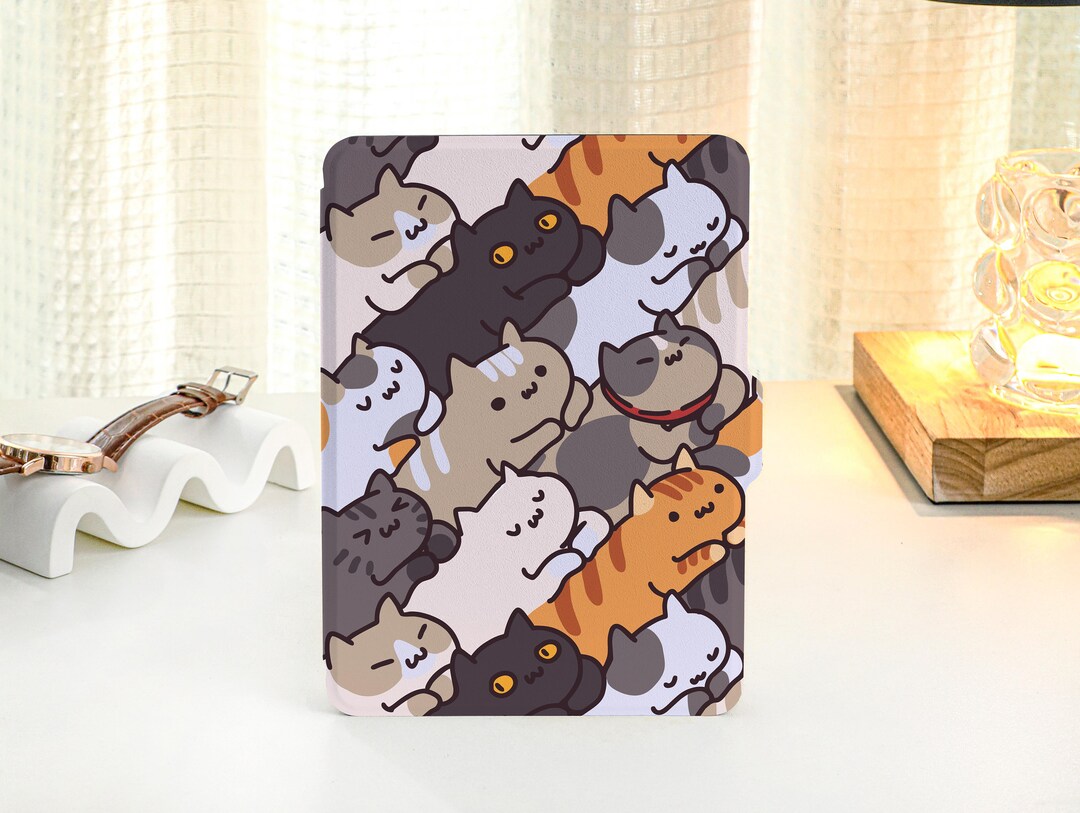 Cute Cat Personalized Kindle Case, All-new Kindle Case, Custom Name ...