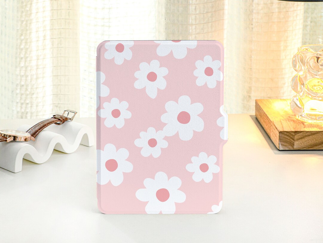 Pink White Flower Personalized Kindle Case, All-new Kindle Case, Custom ...