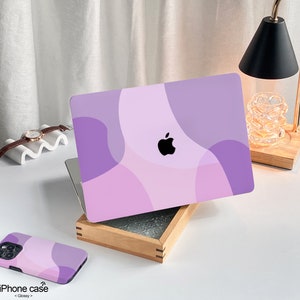 Purple Blend Printing MacBook Shell Case Decal Cover for New MacBook M1 ...