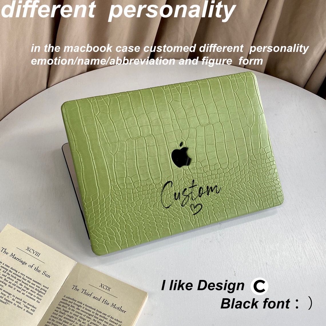 Mustard Green MacBook Leather Case Decal Cover for New MacBook M1 Pro ...