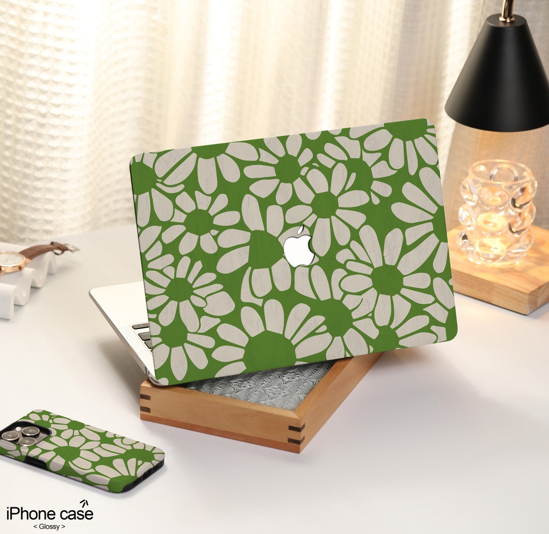 Green Daisy MacBook Shell Case Decal Cover for New MacBook M1 Pro 13 ...