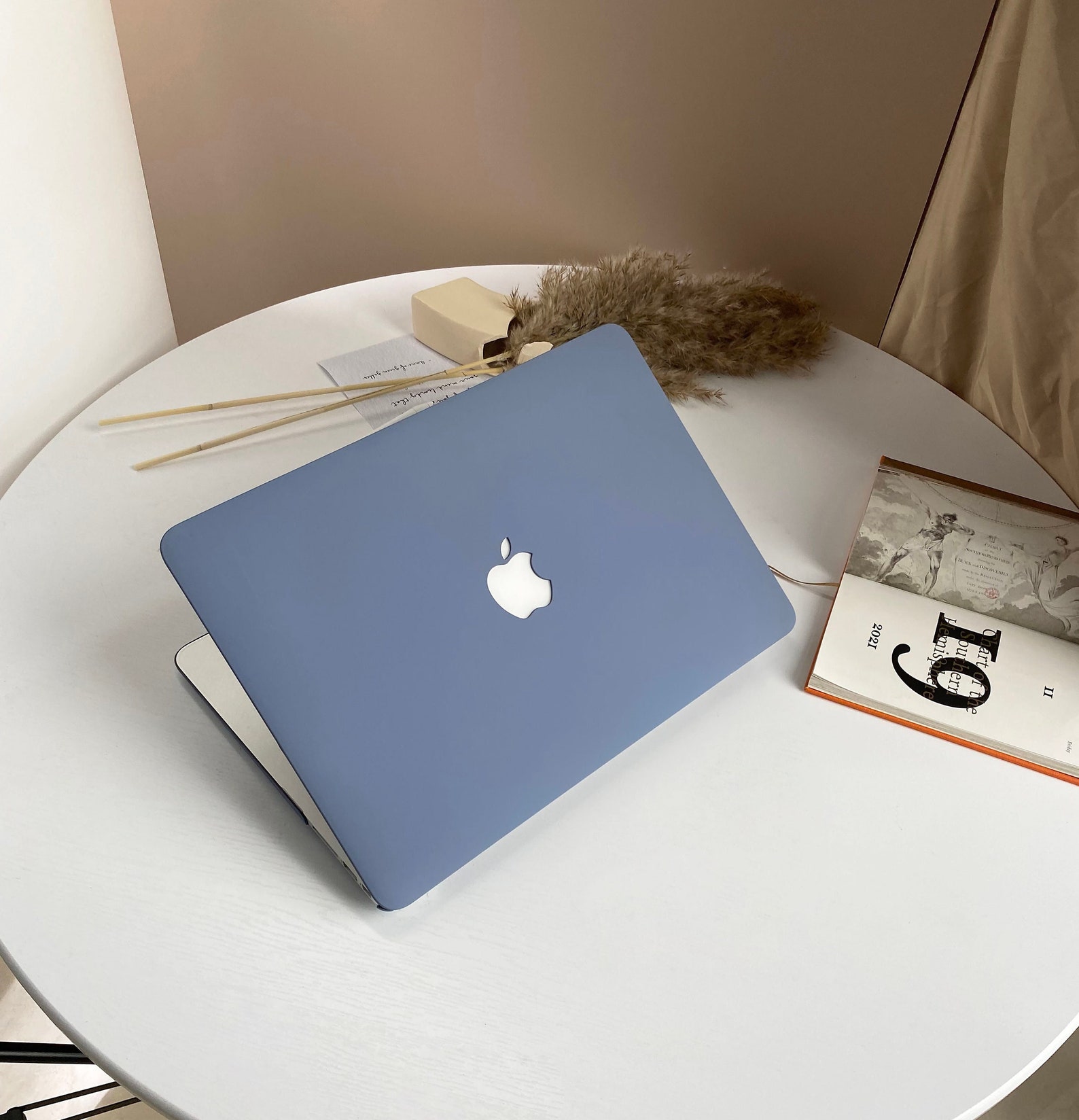 Blue Matte Unique MacBook Shell Case Decal Cover for New MacBook M1 Pro ...