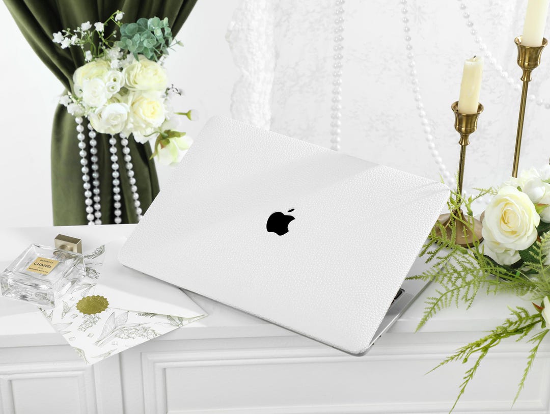 White Pebbles Personalisation Leather MacBook Case, Cover for MacBook ...