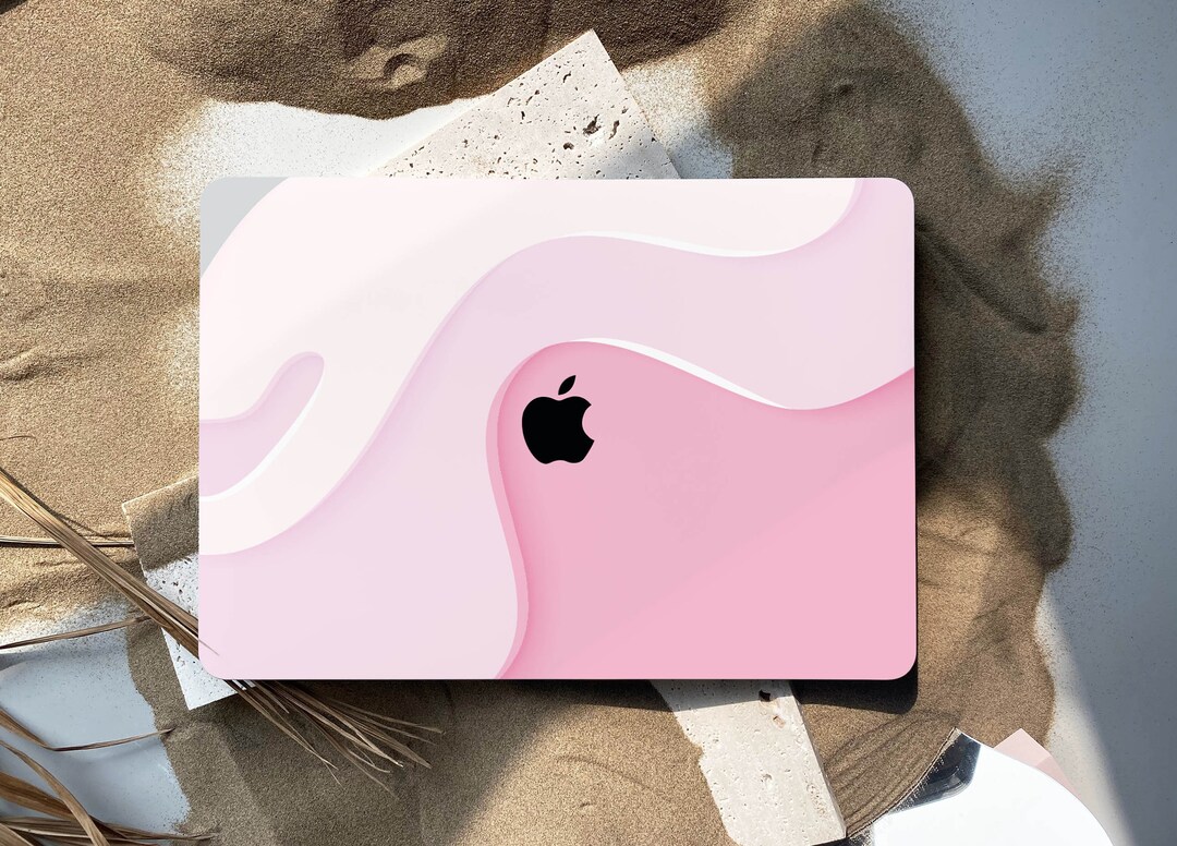 Pink Cream MacBook Shell Case Decal Cover for New MacBook M1 Pro 13 14 ...