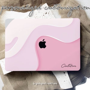 Pink Cream MacBook Shell Case Decal Cover for New MacBook M1 Pro 13 14 ...