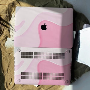 Pink Cream MacBook Shell Case Decal Cover for New MacBook M1 Pro 13 14 ...