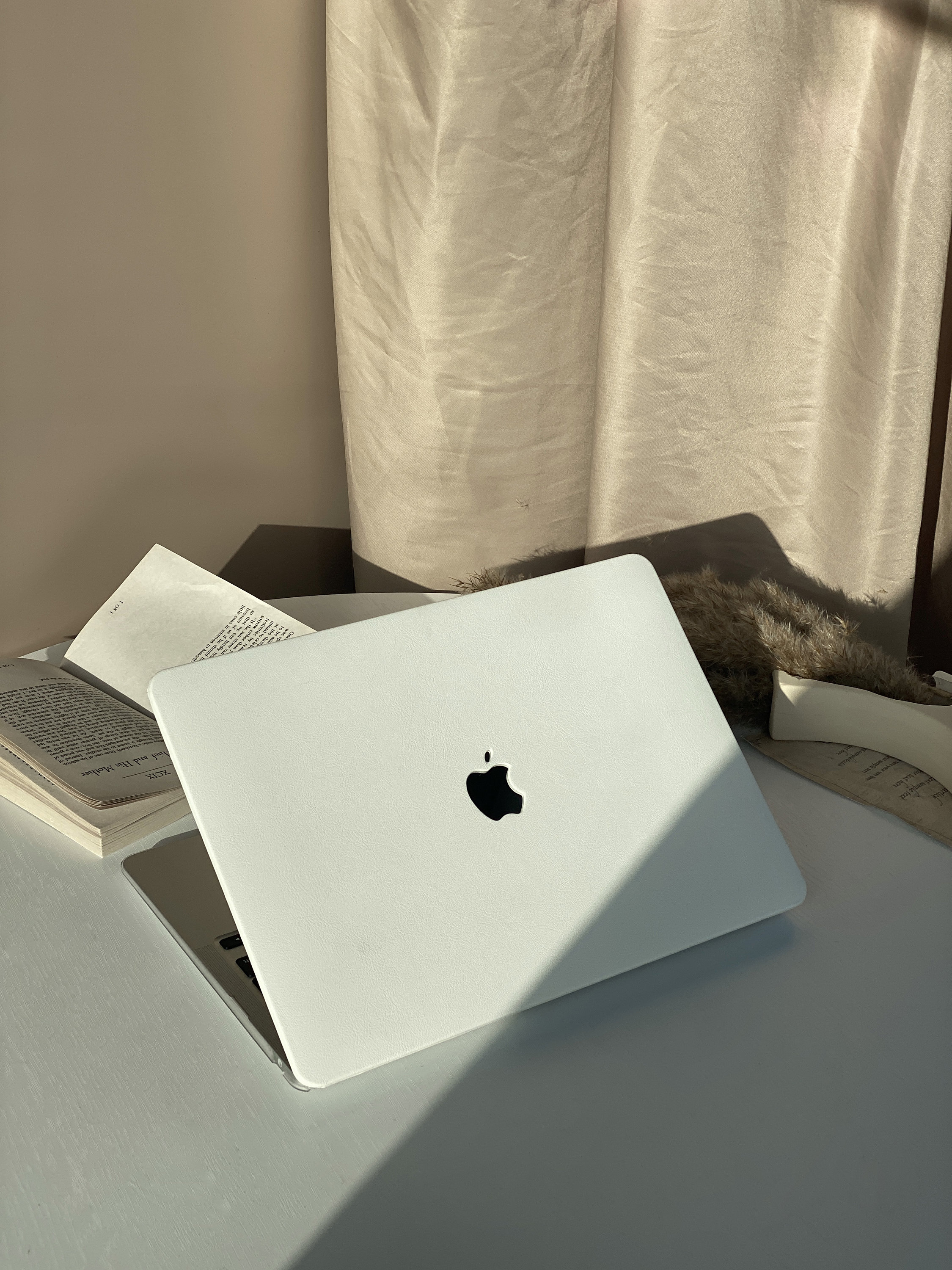 Ivory White Leather Macbook Case Decal Cover for New Macbook - Etsy UK