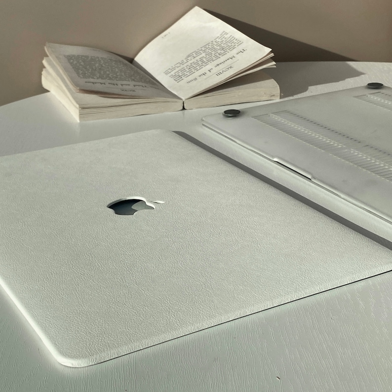 Ivory White Leather Macbook Case Decal Cover for New Macbook - Etsy