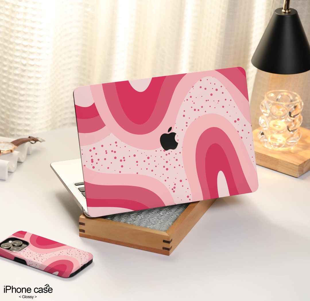 Pink Abstract Ground MacBook Shell Case Decal Cover for New MacBook M1 ...