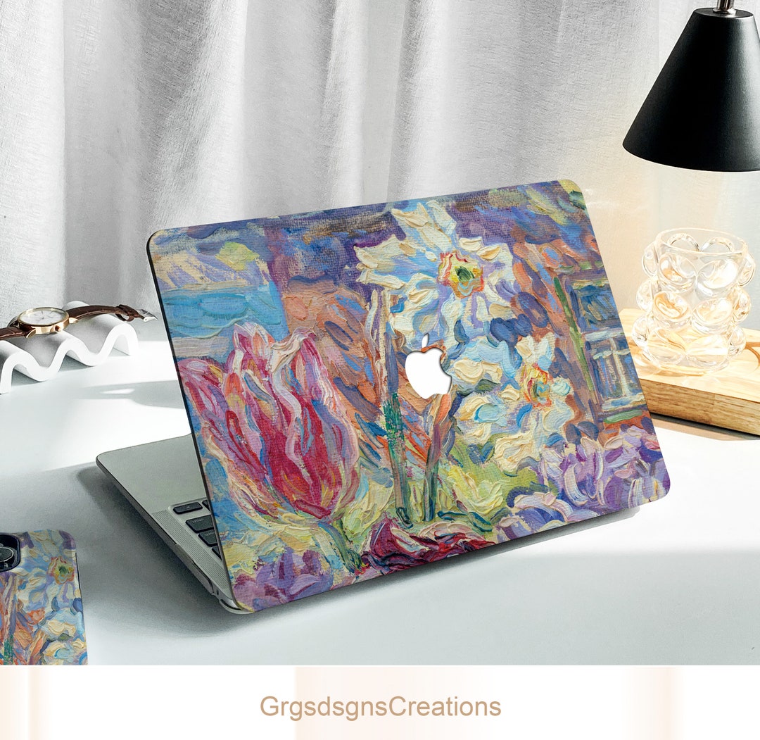 Abstract Oil on Tulip MacBook Shell Case Decal Cover for New MacBook M1 ...