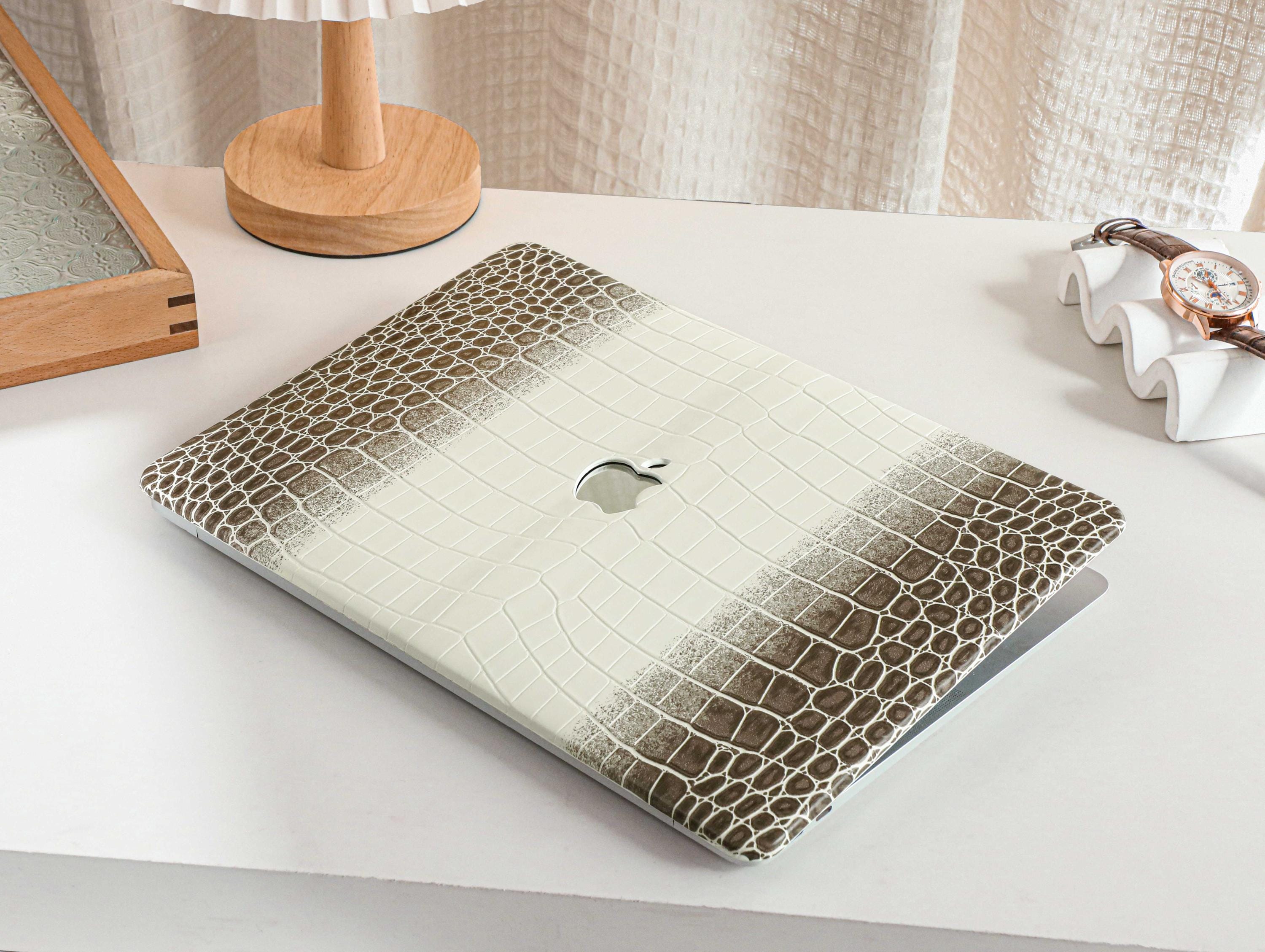 Himalayan Crocodile Print Personalisation Leather MacBook Case, Cover ...