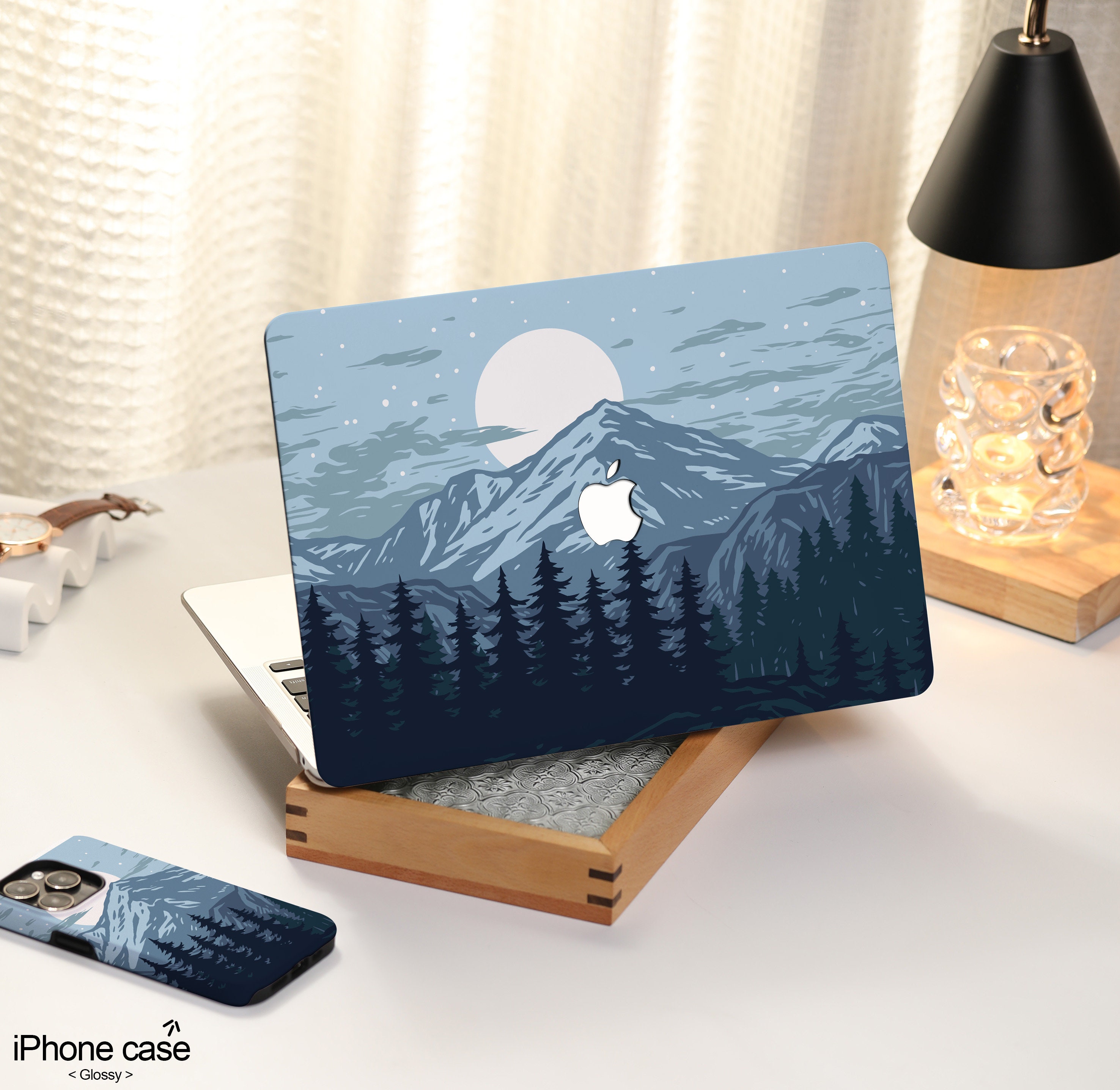 Bright Moon on the Peak MacBook Shell Case Decal Cover for New MacBook ...