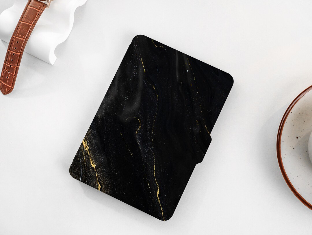 Black Liquid Marble Personalized Kindle Case, All-new Kindle Case ...
