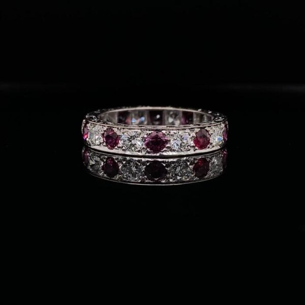 Antique Ruby Eternity Ring - Etsy