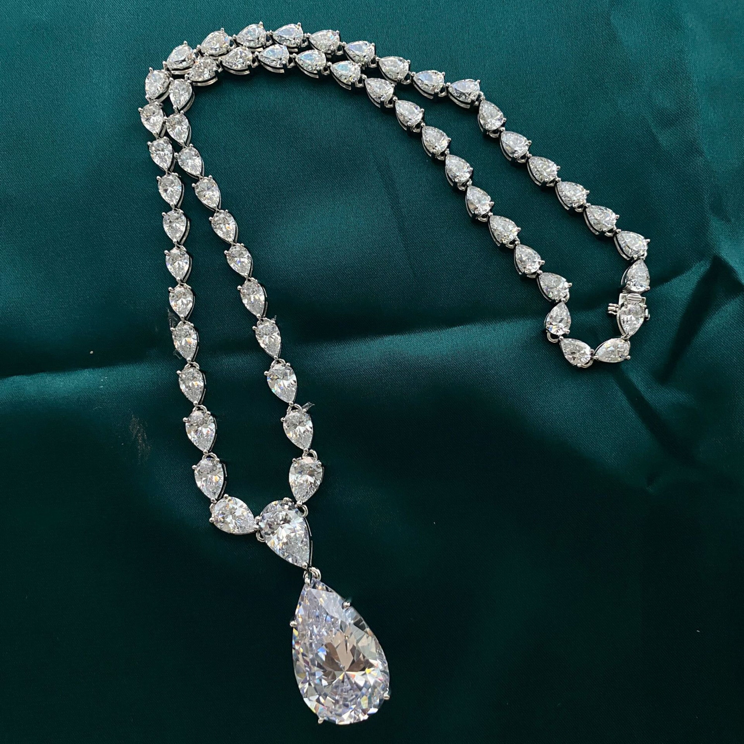 Premium Cz Diamond Moissanite Necklace Authentic Vintage | Etsy