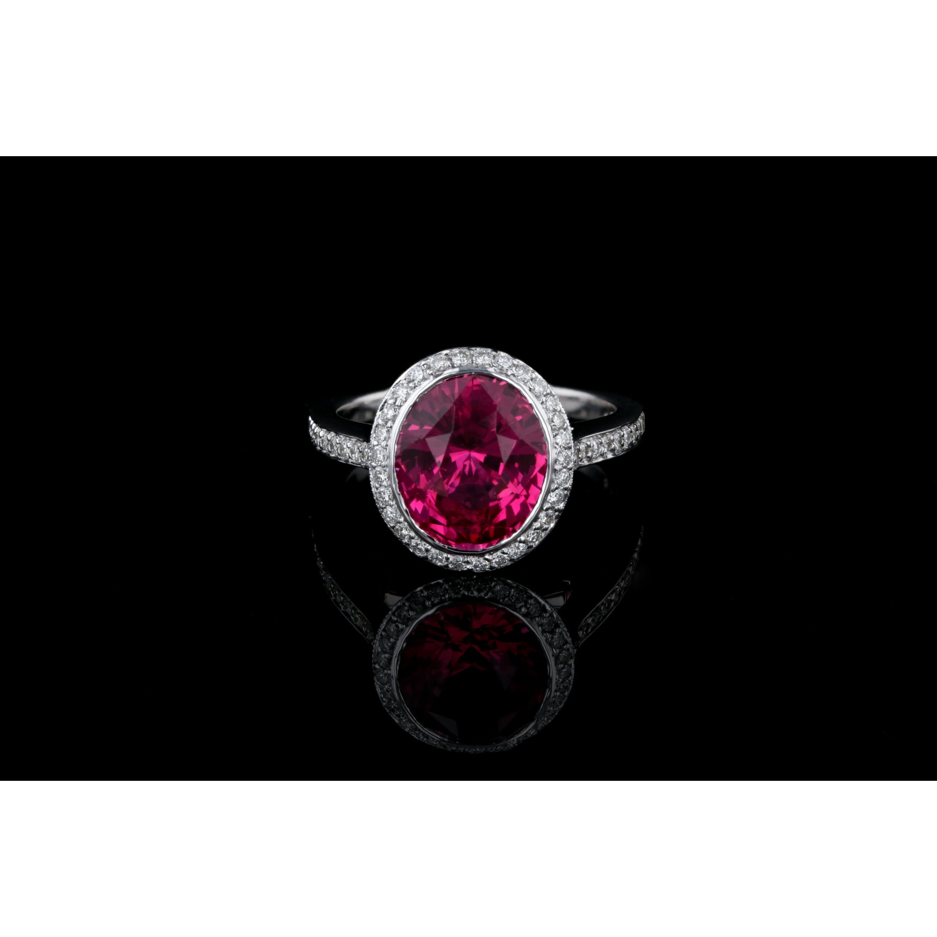 3CT Oval Cut Halo Ruby Engagement Ring Natural Ruby Halo | Etsy