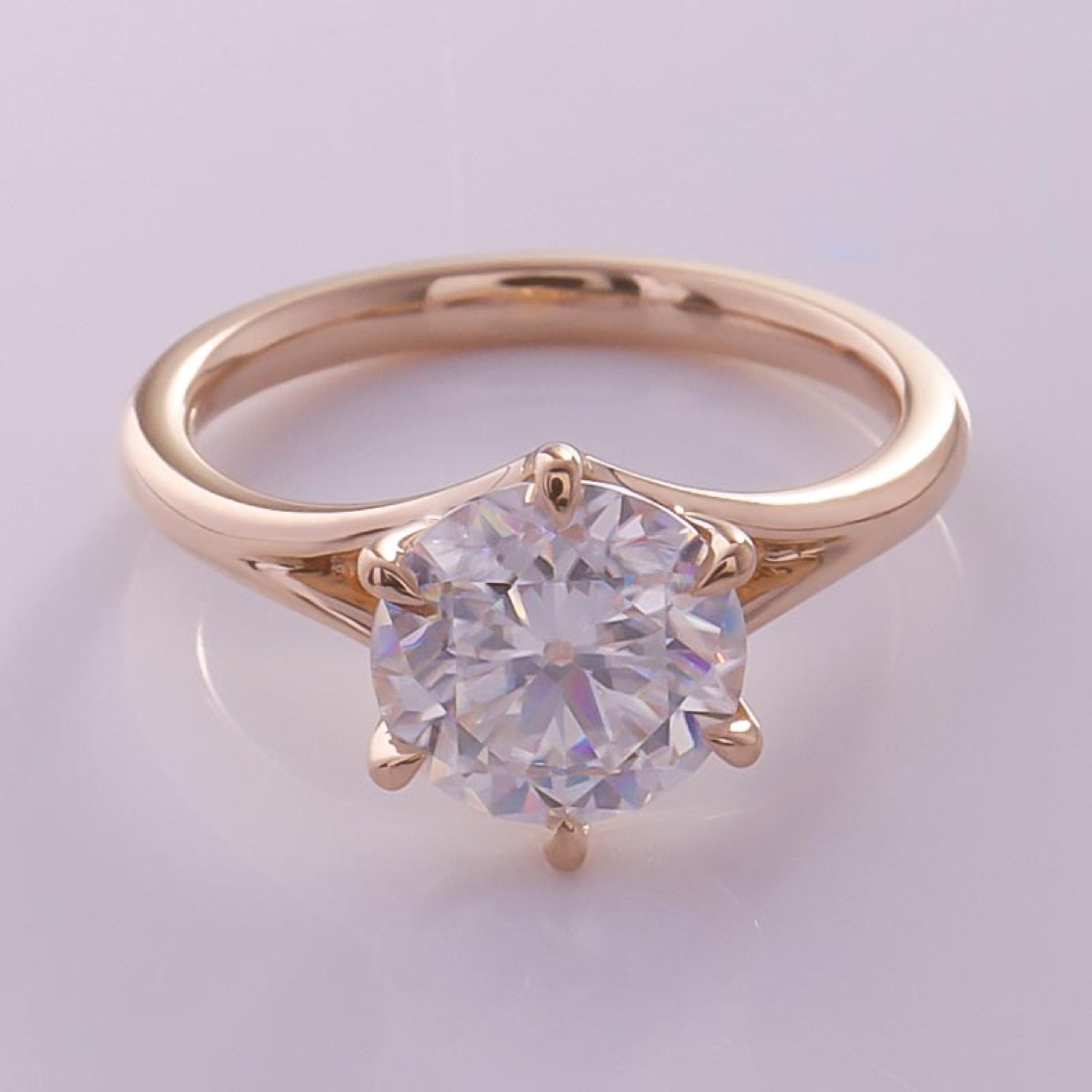 14K Rose Gold Engagement Ring Gold Jewelry Engagement Bands or | Etsy