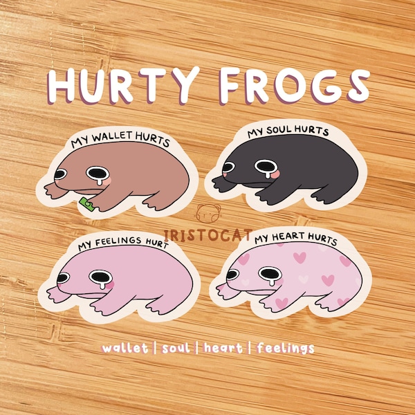 Heart Frog Stickers - Etsy
