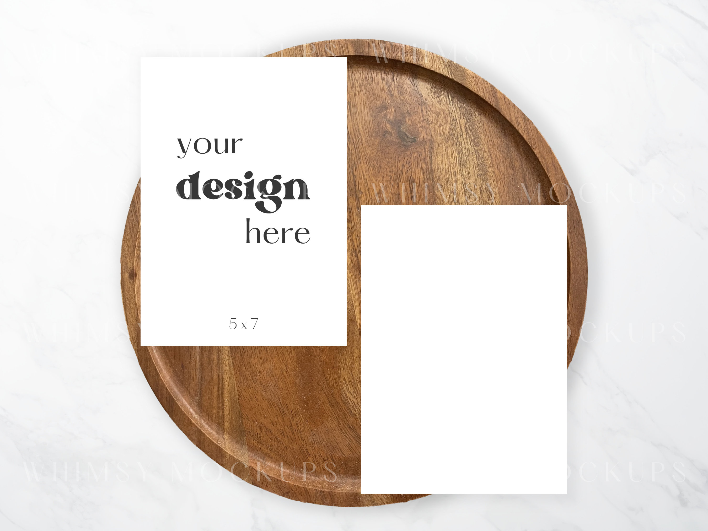 5 X 7 Modern Front and Back Invitation Mockup | Boho Greeting Card ...