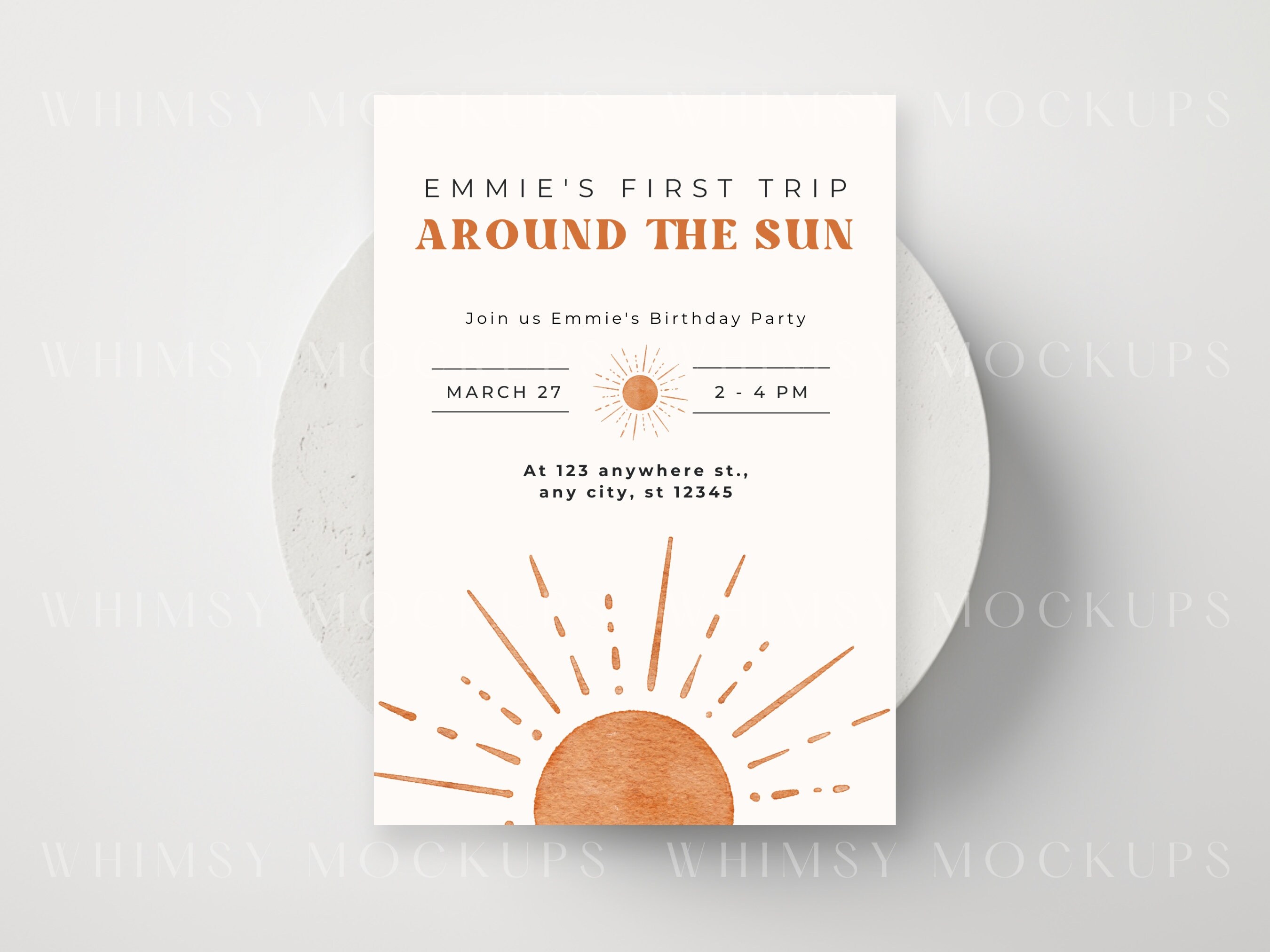 5 X 7 Simple Invitation Mockup Greeting Card Mockup Wedding Invite ...