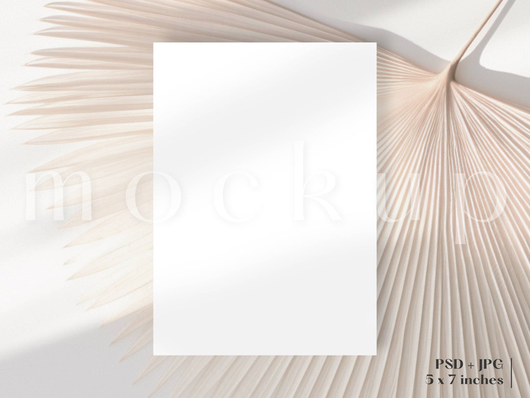 5 X 7 Neutral Invitation Mockup Greeting Card Mockup Wedding Invite ...