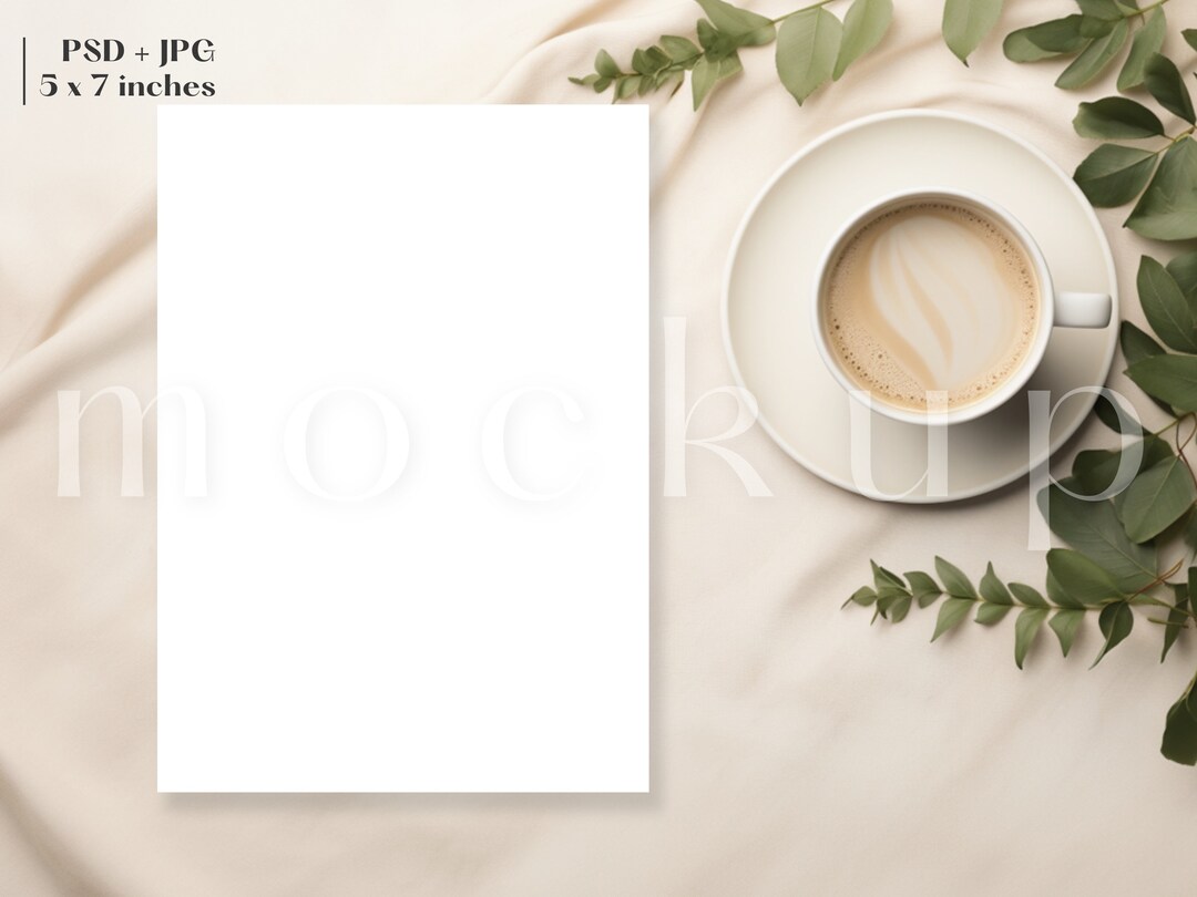 5 X 7 Neutral Invitation Mockup | Greeting Card Mockup | Wedding Invite ...